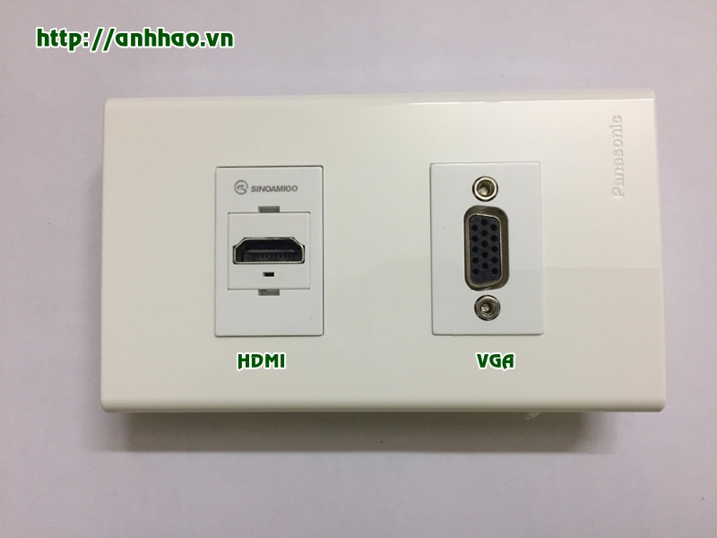Cung cấp bộ ổ cắm HDMI, VGA âm tường hàng chính hãng Panasonic, Sinoamigo